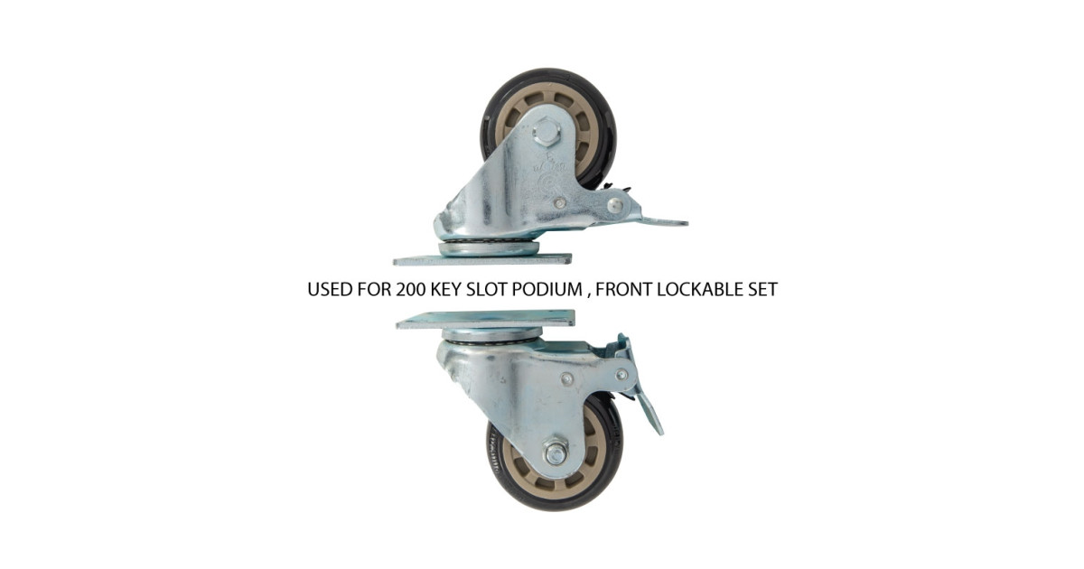 200 Key Valet Parking Podium Front Lockable Swivel Wheel Set