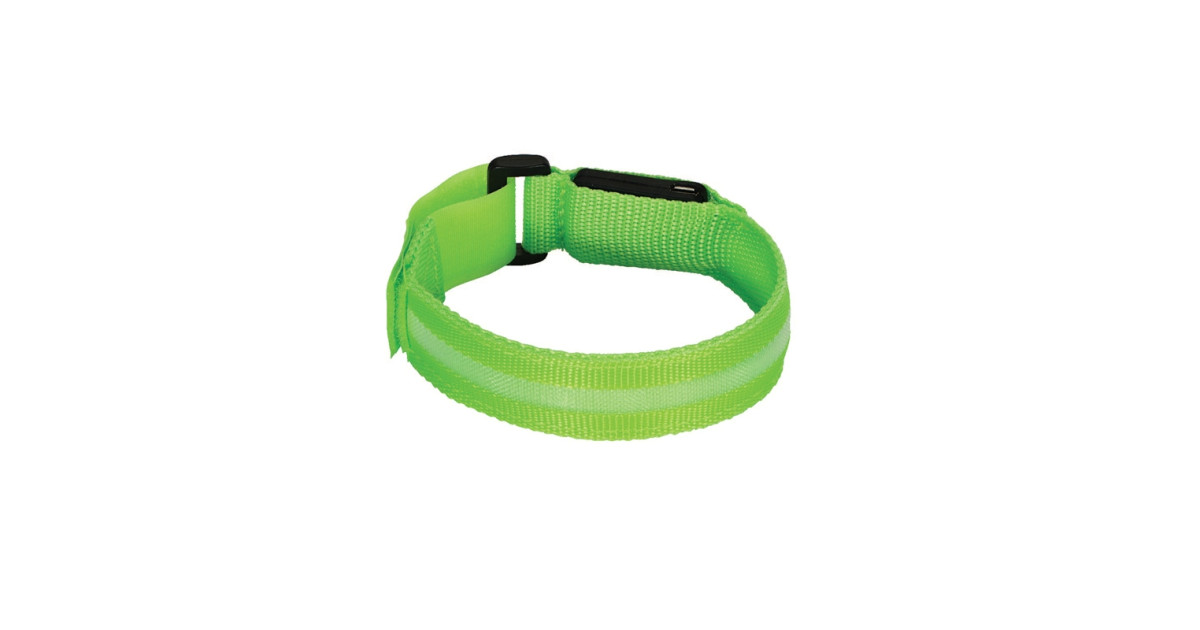 Valet LED Safety Armband - Green - USB Rechargeable