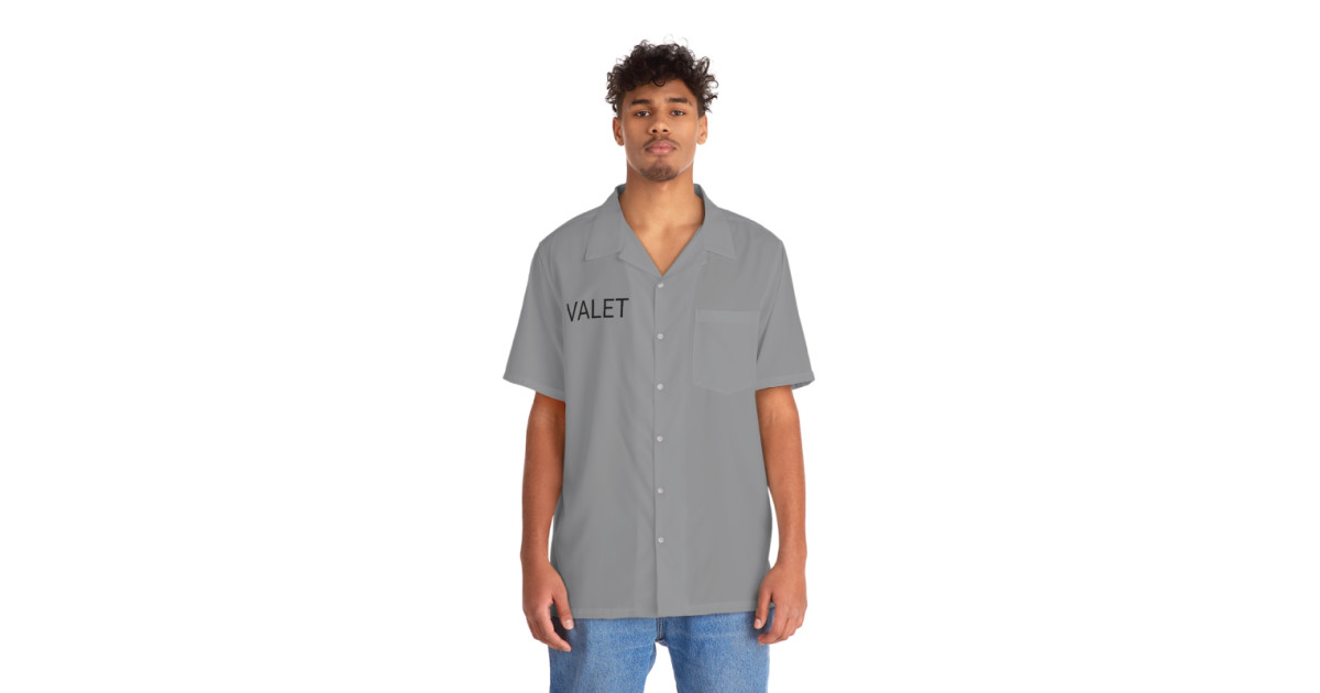 Grey Valet parking shirt