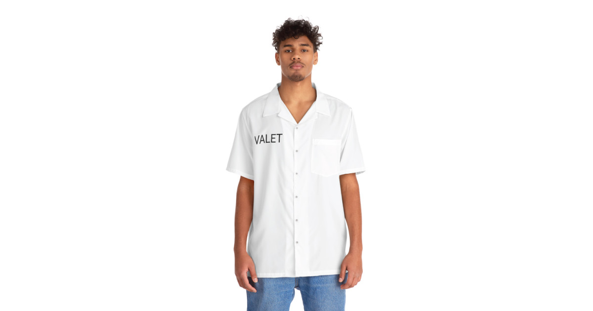 White Valet parking shirt