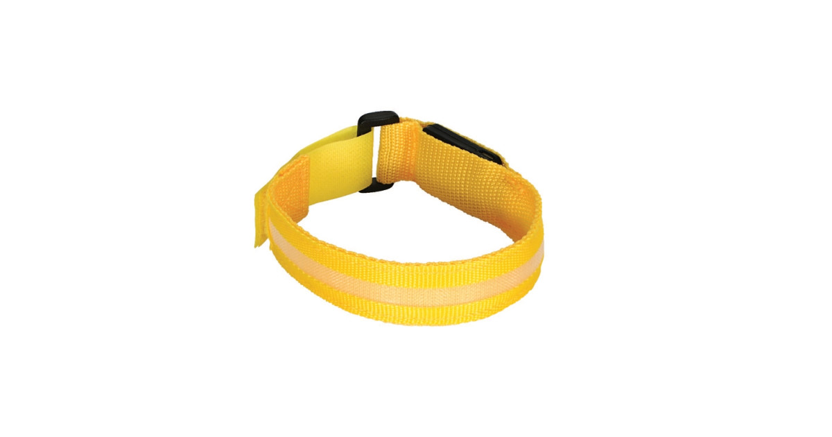 Valet LED Safety Armband - Yellow - USB Rechargeable