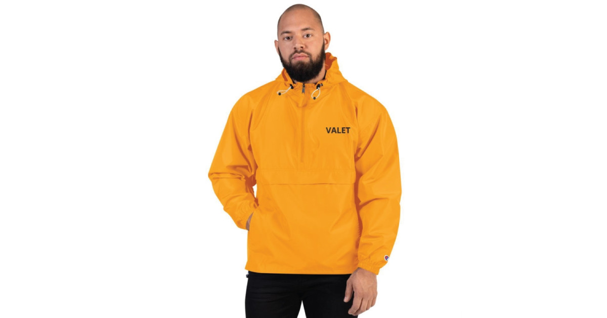 Yellow Valet Jacket with Black Wording
